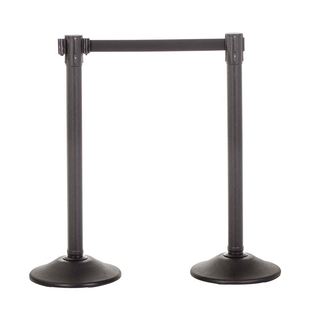 US Weight Sentry Stanchion - Black Stanchion - Extended 11' Black Nylo